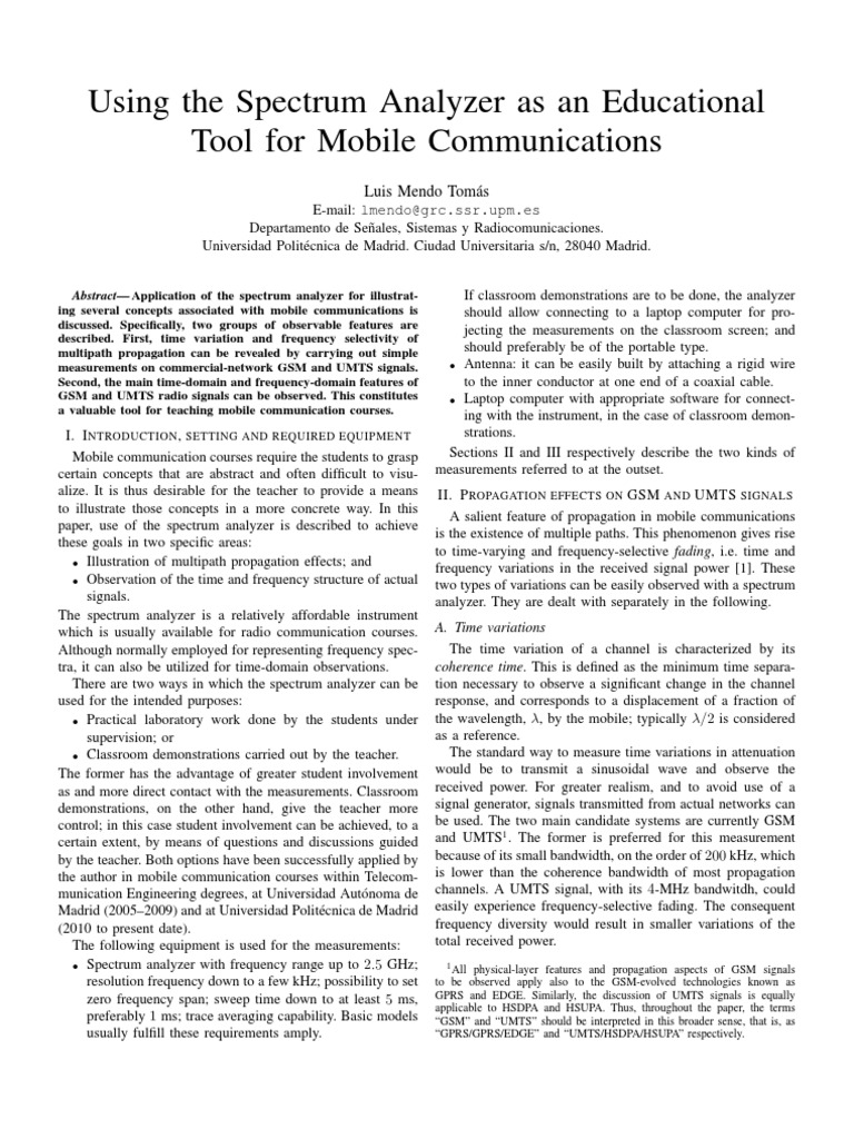 Articulo T 3 | PDF | Bandwidth (Signal Processing) | Spectral Density