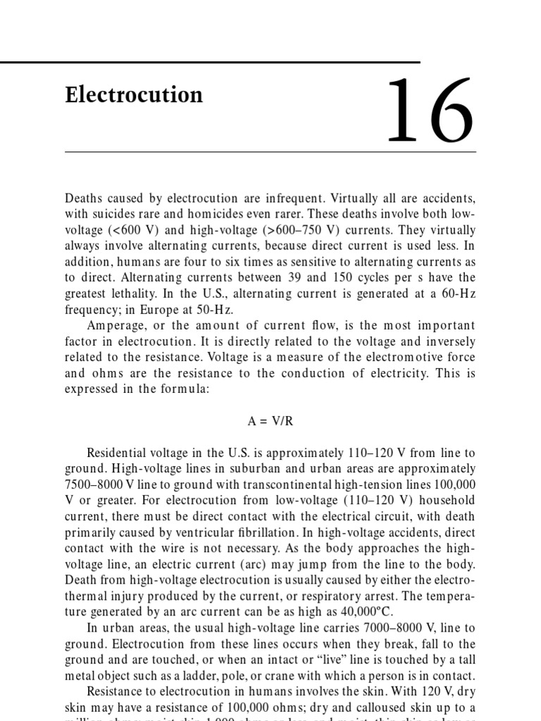 Electrocution | PDF | Electric Shock | High Voltage