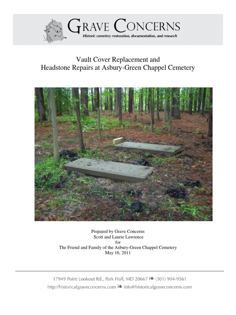 Cemetery Restoration Report | PDF | Cemetery | Headstone