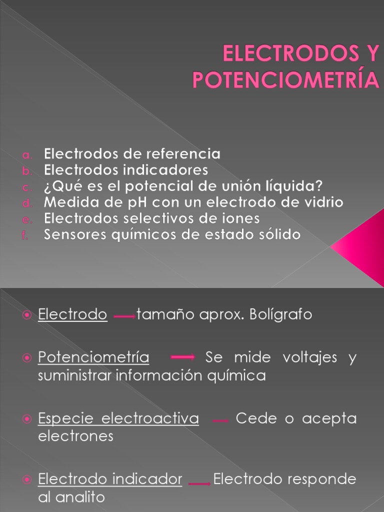 Clase 6. Electrodos y Potenciometria | PDF | Electrodo | Ph
