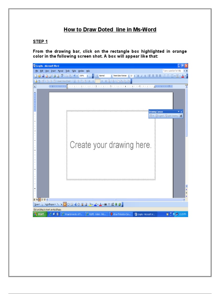 How To Draw Doted Line in MS-Word | PDF | Computers