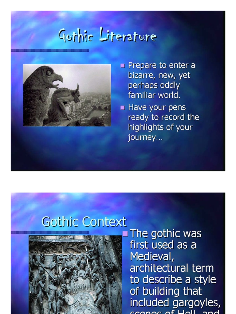 Elements of Gothic Literature Explained | PDF | Gothic Fiction | Vampires