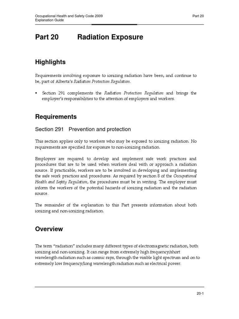 WHS LEG Radiation Exposure 2009 | PDF | Radio Frequency ...