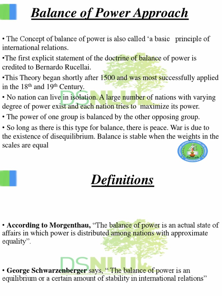 Balance of Power Approach | PDF | Economic Equilibrium | International ...