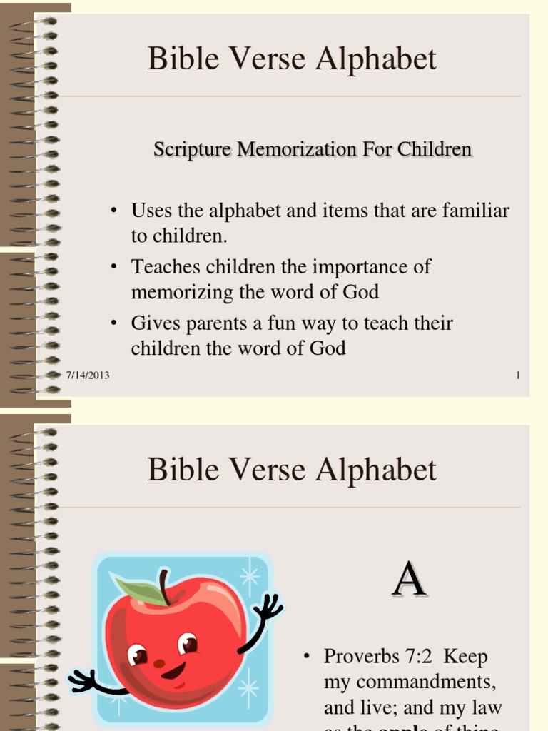 Bible Verse Alphabet | Religious Texts | Religious Belief And Doctrine