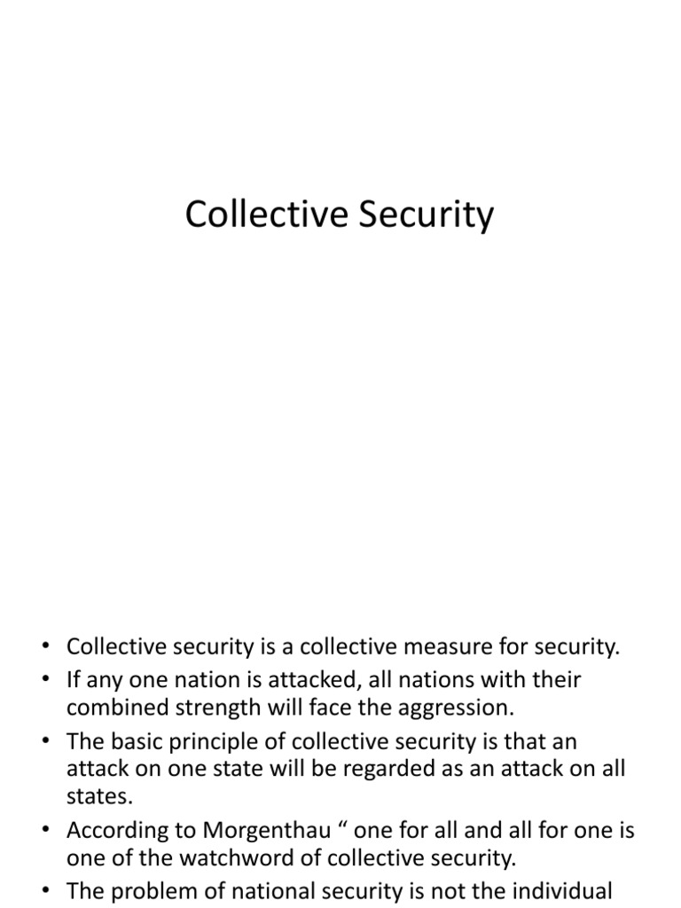 Collective Security | PDF | United Nations Security Council | United ...