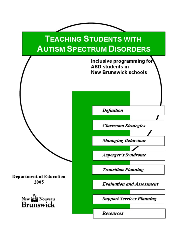 Teaching Students With Autism Spectrum Disorders Pdf Autism