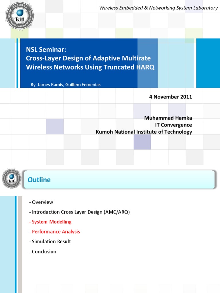 NSL Seminar Cross Layer HARQ | PDF | Forward Error Correction | Computer Architecture