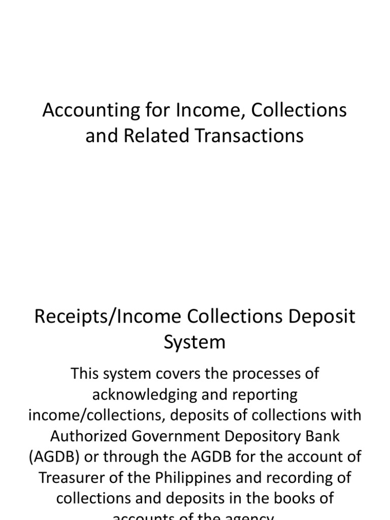 Accounting For Income, Collections and Related Transactions | PDF ...
