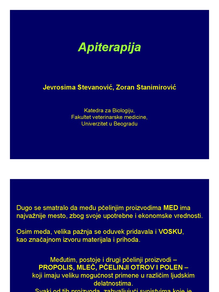 Apiterapija | PDF