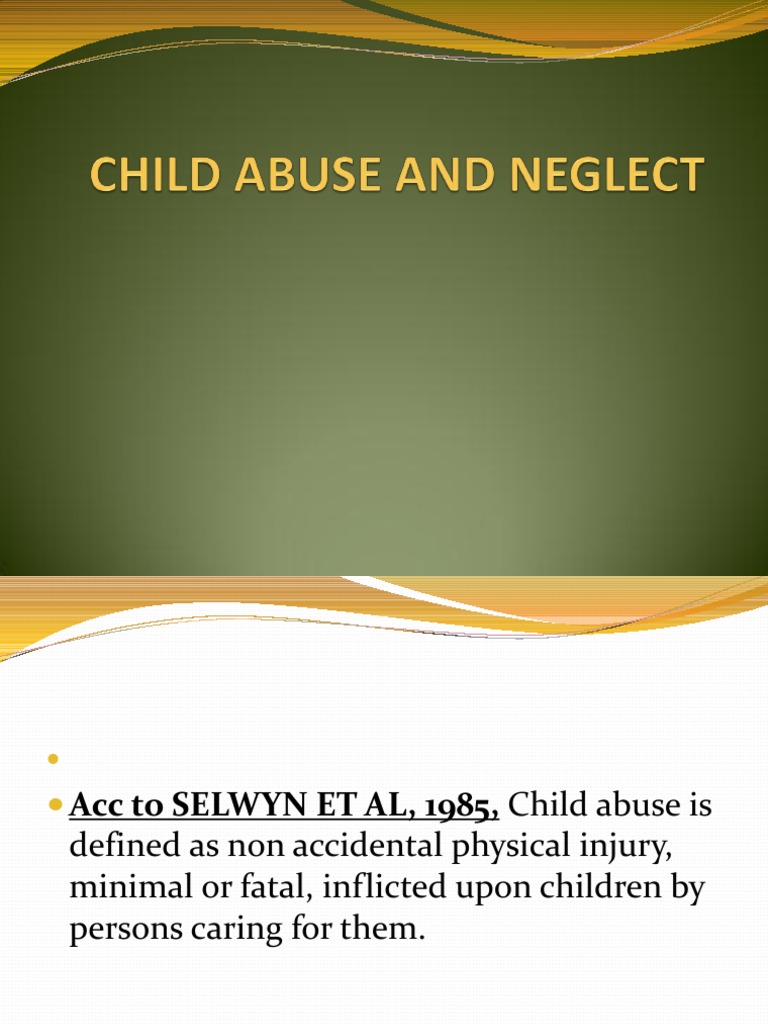Child Abuse: Types and Management | PDF | Child Neglect | Child Abuse