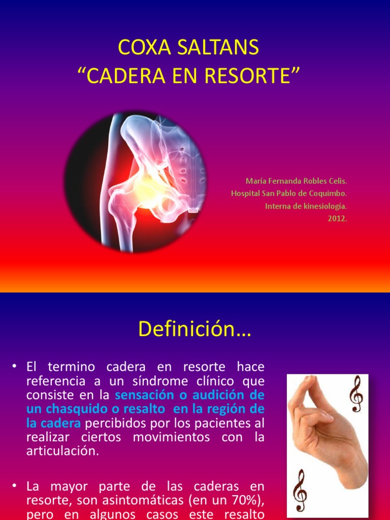 Coxa Saltans: Síndrome de Cadera en Resorte | PDF | Rodilla | Cadera