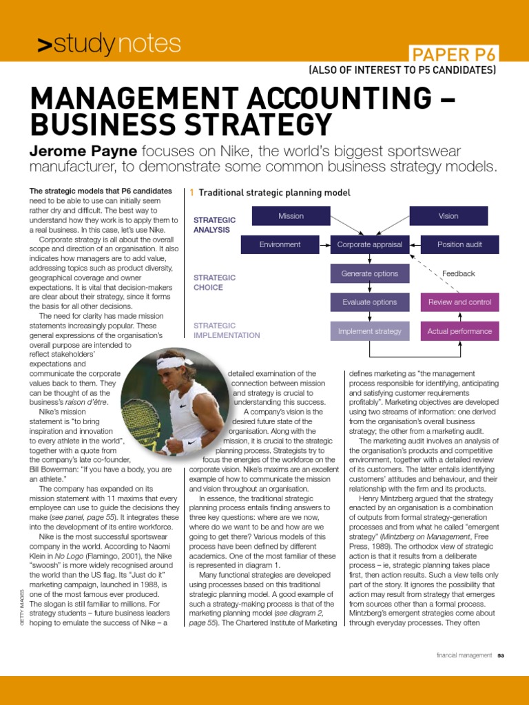 Nike Strategy Model | Strategic Planning | Strategic Management