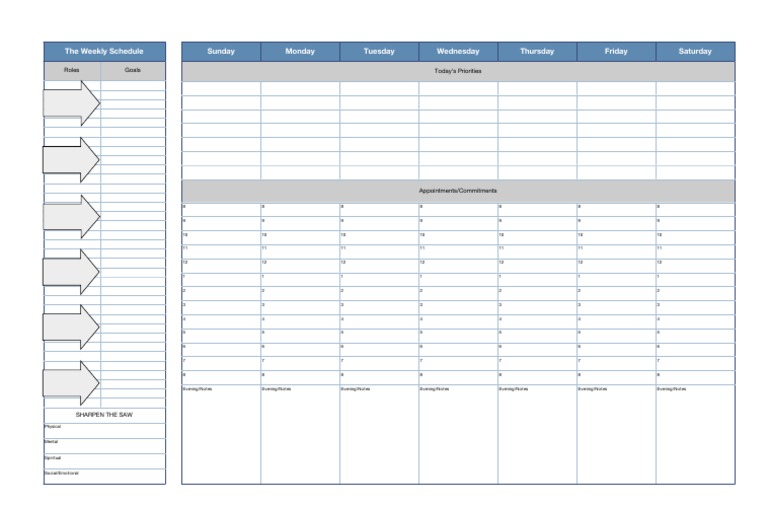 7 Habits Weekly Planner | PDF