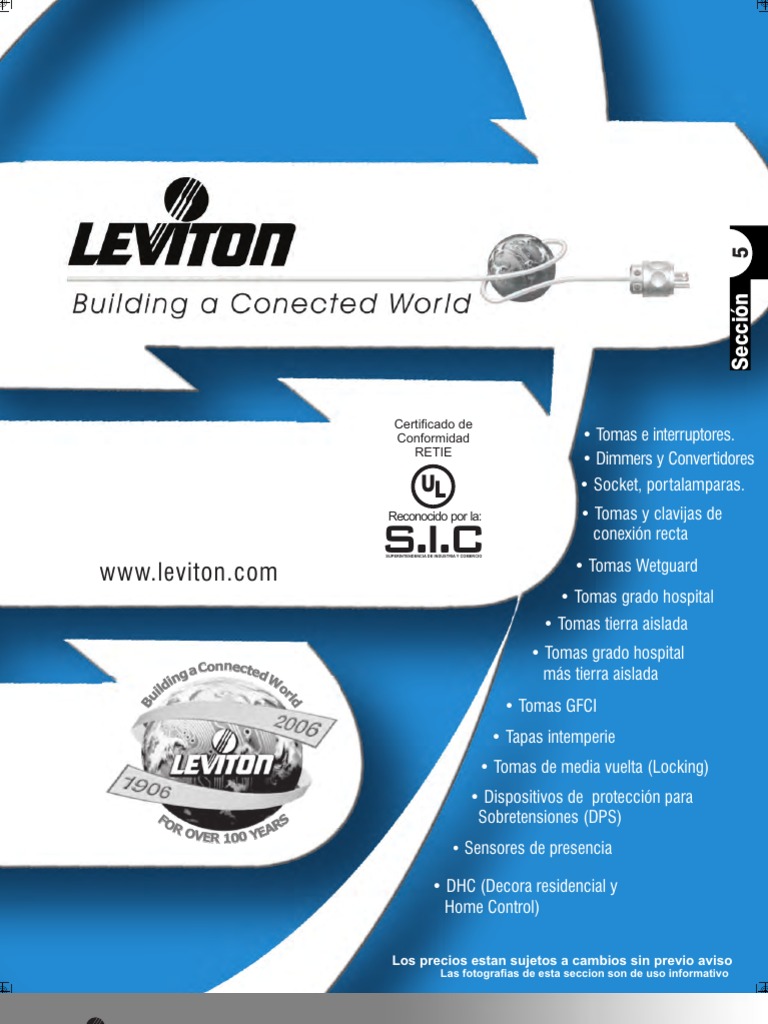 LEVITON | PDF | Electricidad | Bienes manufacturados