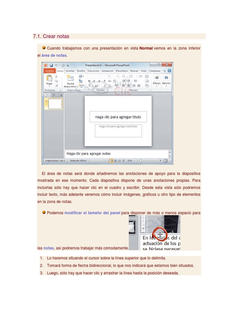 Unidad 7. Notas Del Orador (L) | PDF | Microsoft PowerPoint | Informática