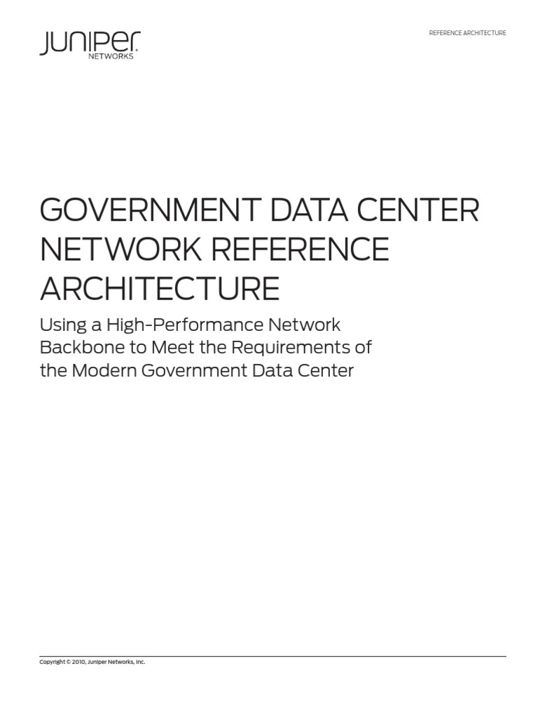 Government Data Center Reference Architecture | PDF | Data Center ...