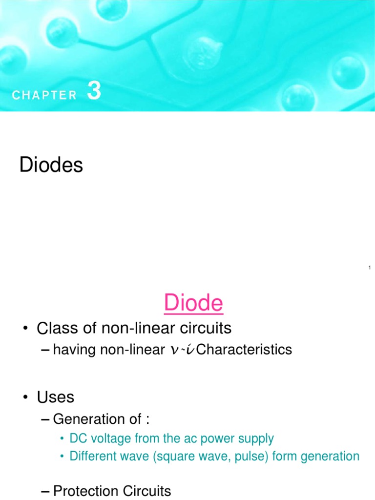Chapter 3 Diode | PDF | Rectifier | P–N Junction
