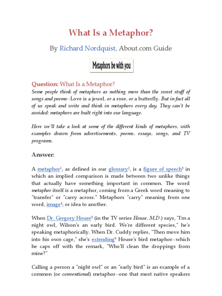 The Power and Pleasure of Metaphor PDF | PDF | Metaphor | Rhetoric