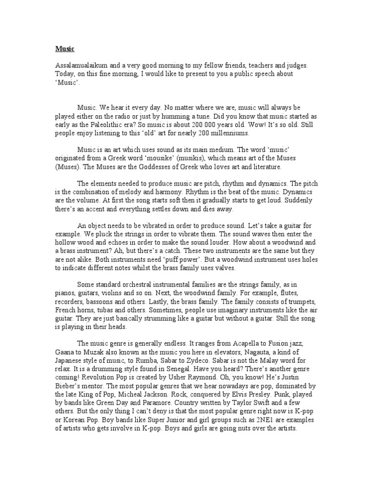 Public Speaking Text | PDF | String Instruments | Musical Instruments