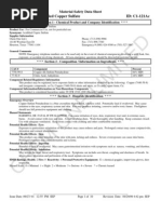 Copper Sulfate Safety Data Sheet | PDF
