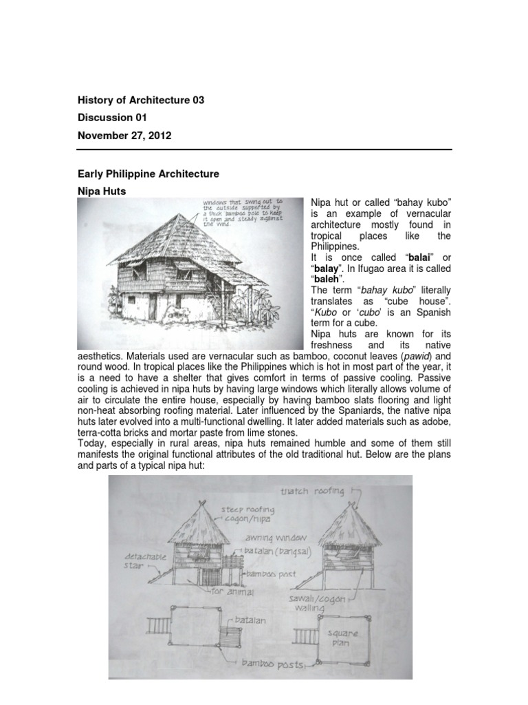 Early Filipino Vernacular Architecture | PDF | Philippines ...