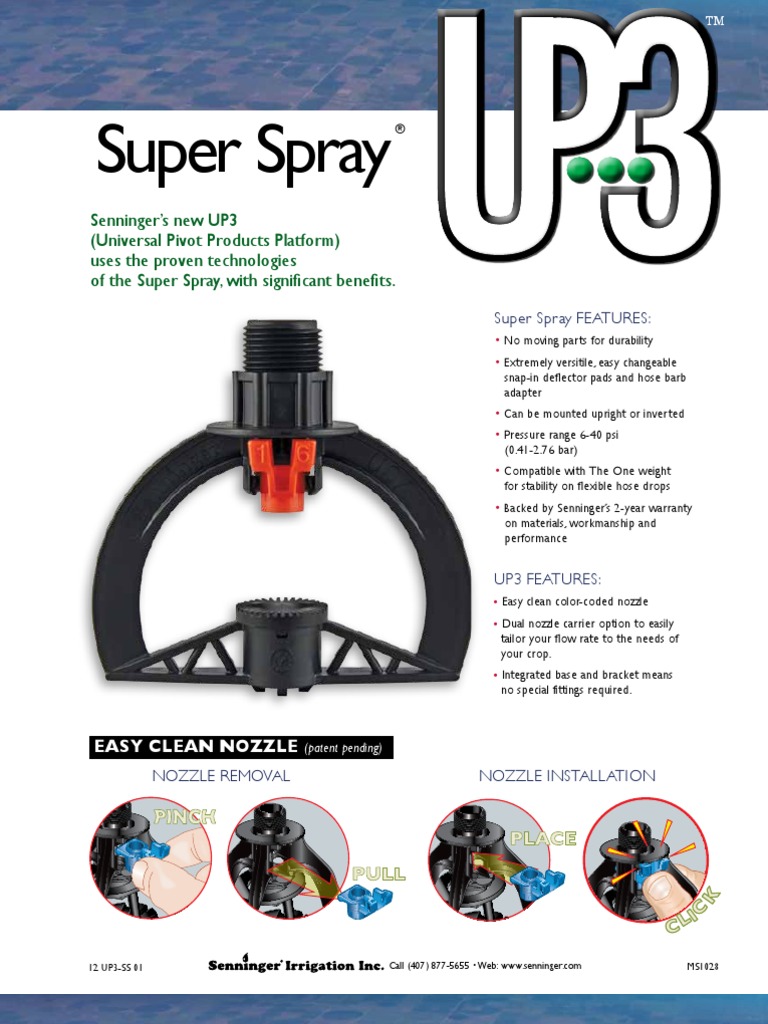 Super Spray UP3 Sheet PDF | PDF | Nozzle | Nature