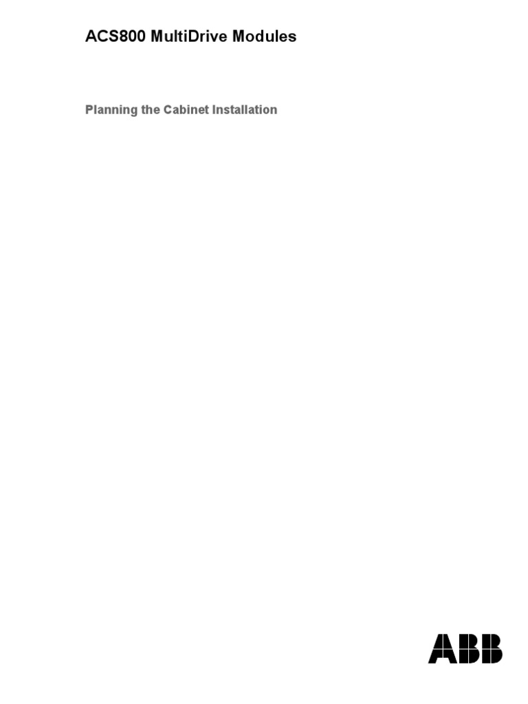 Acs800 Multidrive Modules: Planning The Cabinet Installation | PDF ...