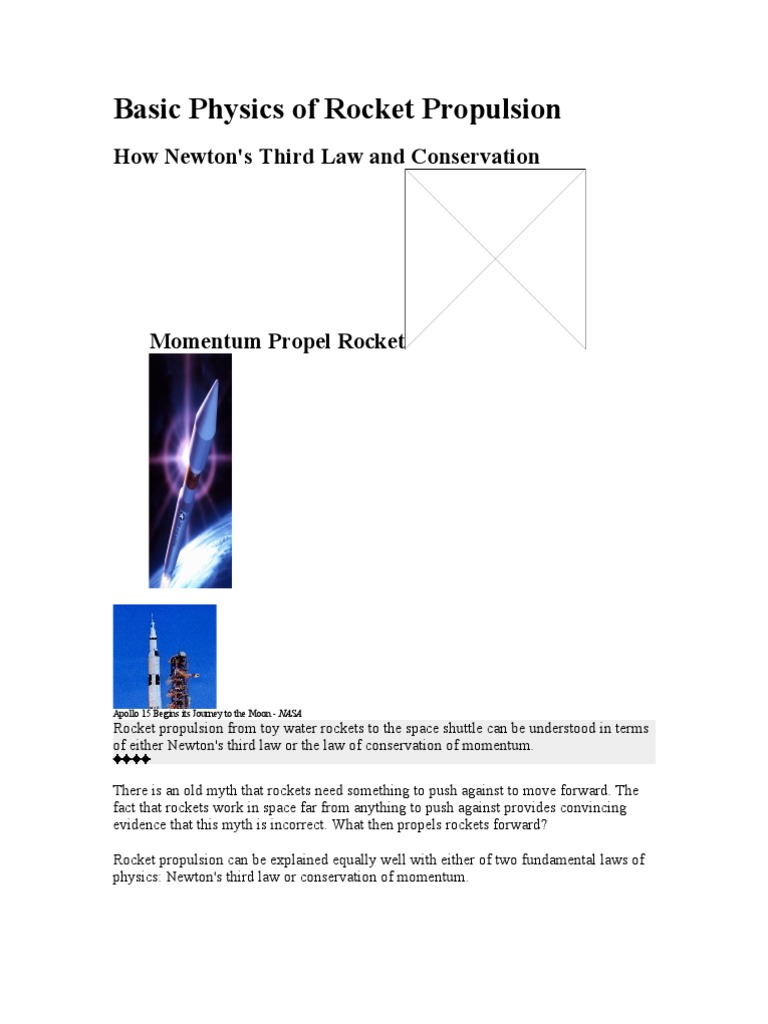 Basic Physics of Rocket Propulsion | PDF | Newton's Laws Of Motion | Force
