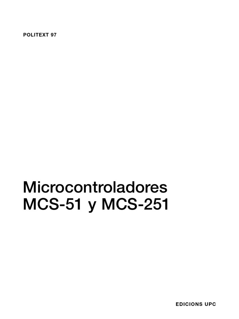 Microcontroladores MCS51 y MCS251 (Recovered 1) | PDF | Unidad Central de procesamiento ...