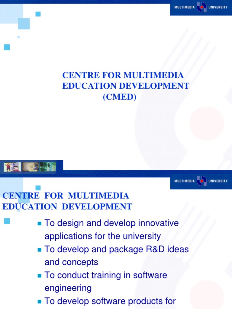 An Overview of the Centre for Multimedia Education Development and its ...