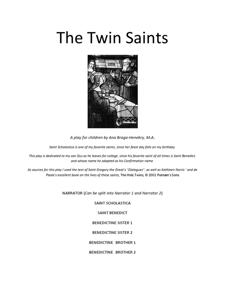 The Twin Saints | PDF | Order Of Saint Benedict | Monk