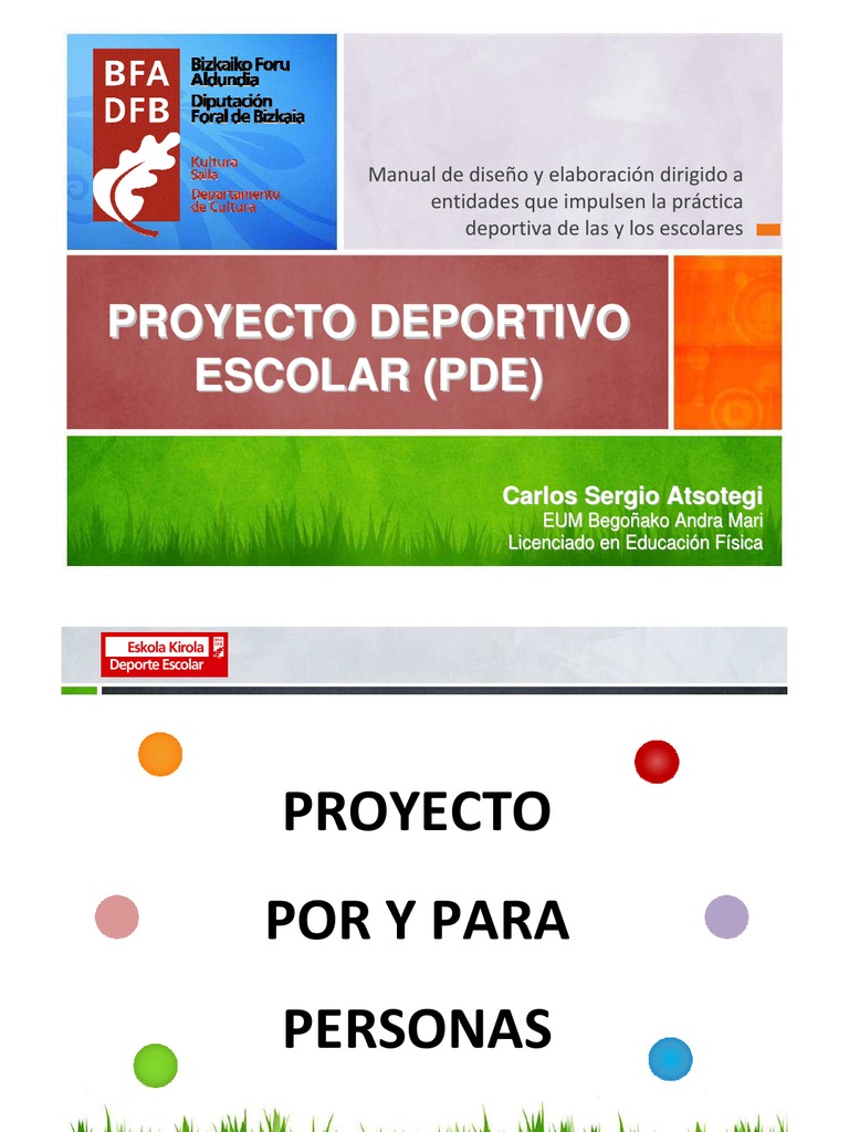 Manual para la elaboración del Proyecto Deportivo Escolar | Deportes ...
