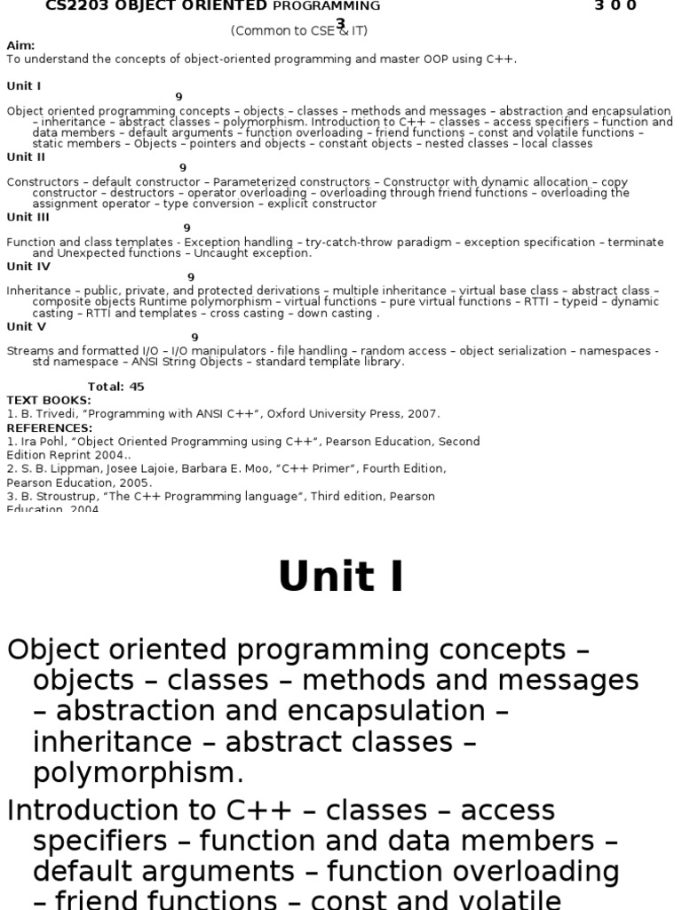 OOPS Concept | PDF | C++ | Class (Computer Programming)