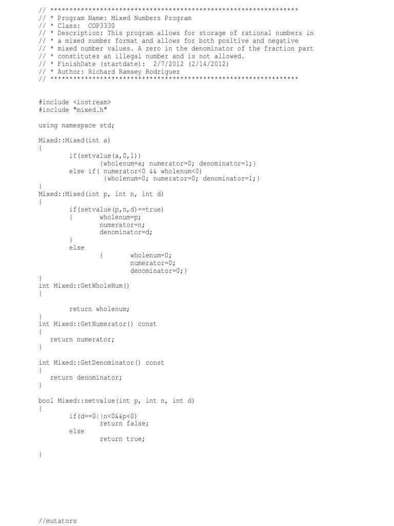 Mixed CPP | PDF | Fraction (Mathematics) | Mathematical Notation