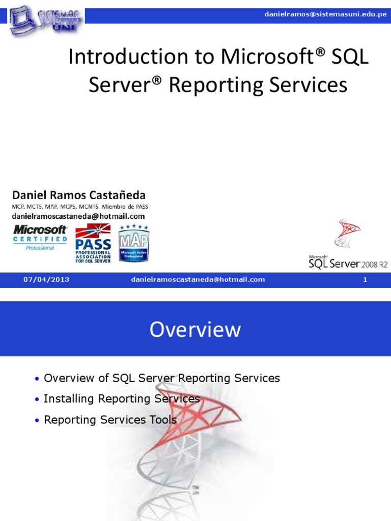 Introduction To Microsoft® SQL Server® Reporting Services: Danielramos ...