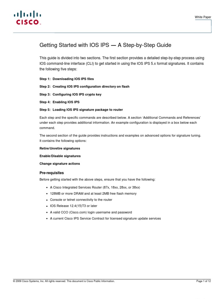 Getting Started With Ios Ips | PDF | Command Line Interface | Router (Computing)