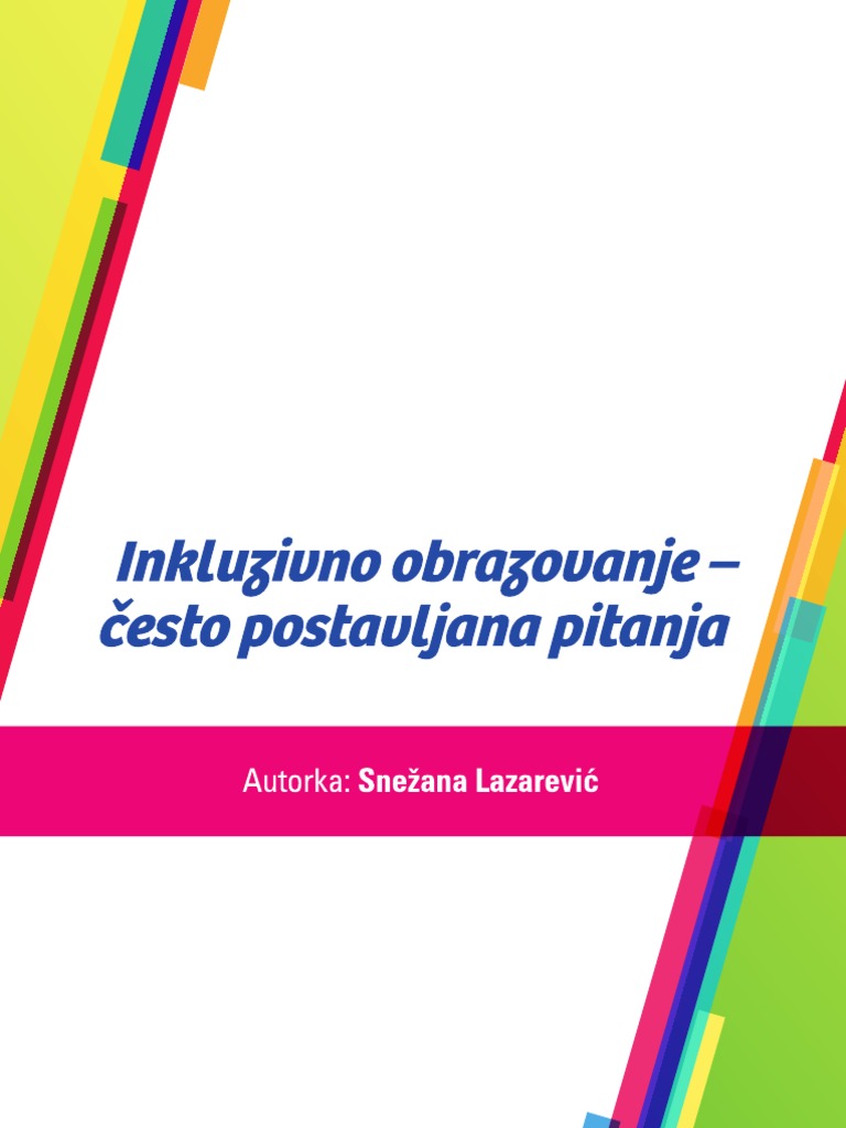 Brosura Inkluzivno Obrazovanje PDF | PDF