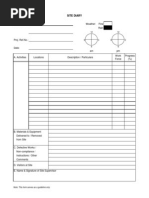 Site Diary Work Template | PDF | Fax | Economic Sectors