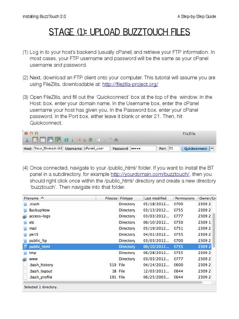 Buzz Touch Server Tutorial | PDF | File Transfer Protocol | Databases