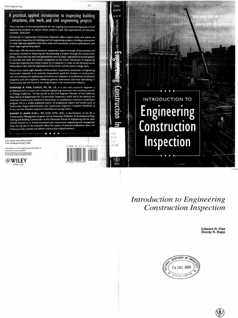 Introduction To Engineering Construction Inspection | PDF