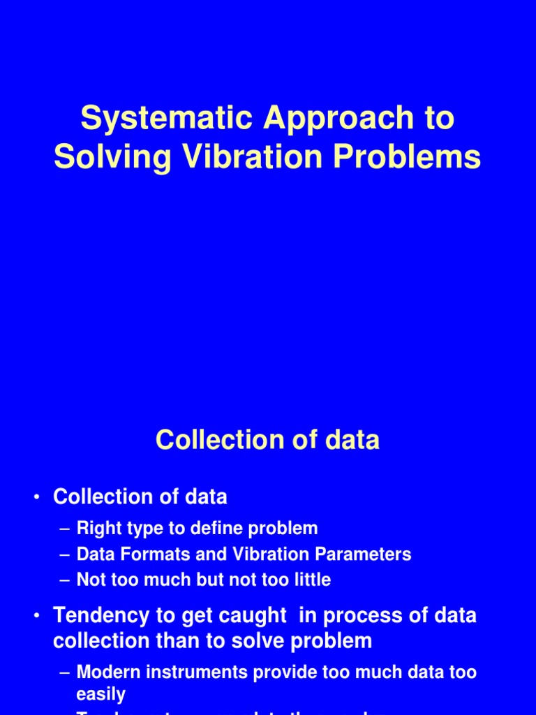 Systematic Approach To Solving Vibration Problems | Download Free PDF | Bearing (Mechanical ...