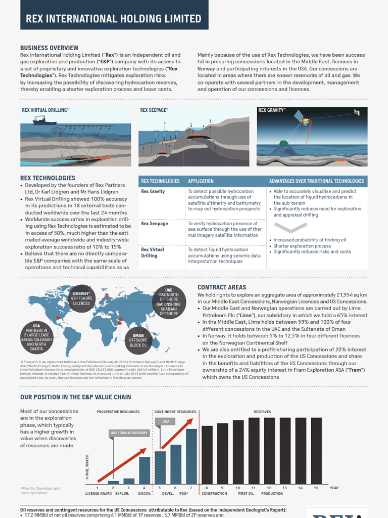 Rex International Holding Limited: Business Overview | PDF | Business ...