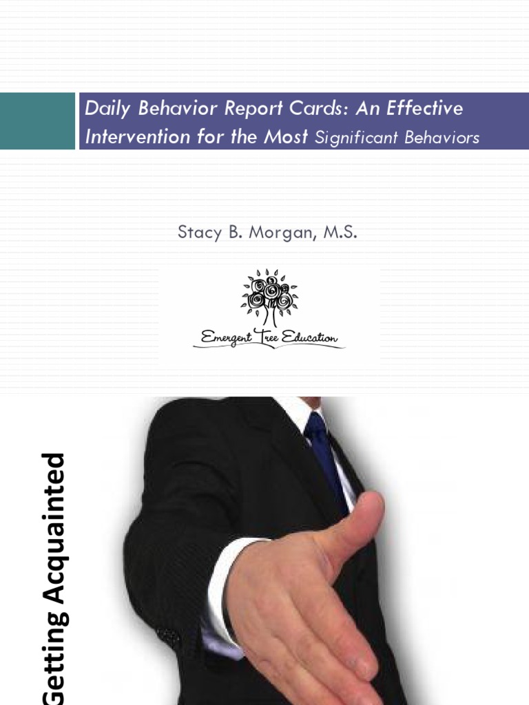 Daily Behavior Report Cards | PDF | Aggression | Teachers