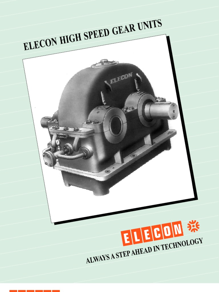 ELECON HIGH SPEED GEARBOX.pdf | Gear | Transmission (Mechanics)