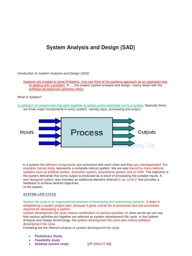 System Analysis and Design Overview | PDF | Software Development ...