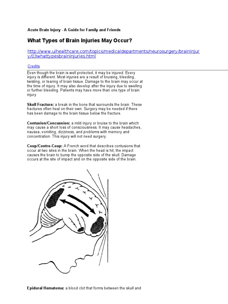 Types of Acute Brain Injuries Explained | PDF