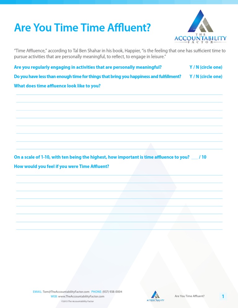 Are You Time Affluent | PDF