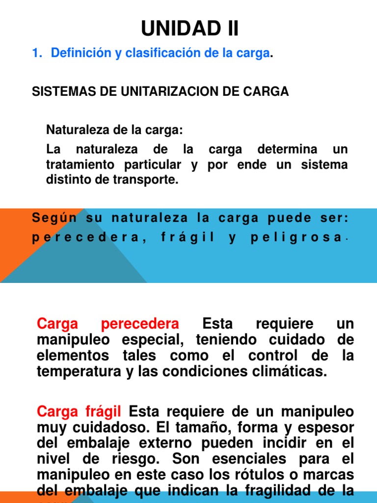Clasificación y Unitarización de Carga | PDF | Transporte Intermodal de Carga | Industrias