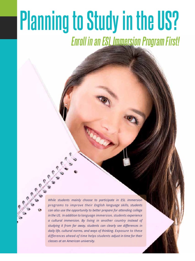 Planning To Study in The US? Enroll in An ESL Immersion Program! | PDF ...